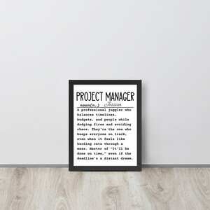 Project Manager Art, PM Wall Decor, Team Leader Gift, Office Poster ...