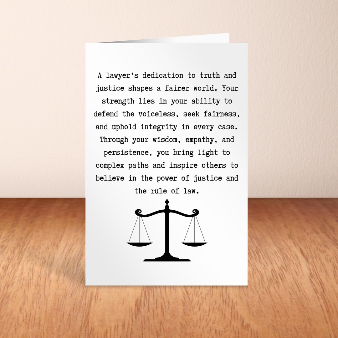 Lawyer Appreciation Greeting Card, Funny Thank You Card for Attorneys ...