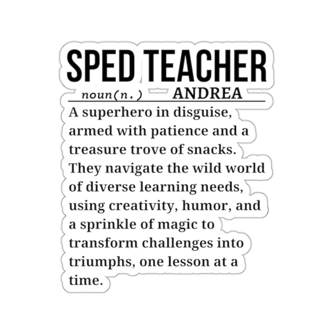 Sped Teacher Sticker, Special Ed Gifts, Teacher Appreciation, Education ...