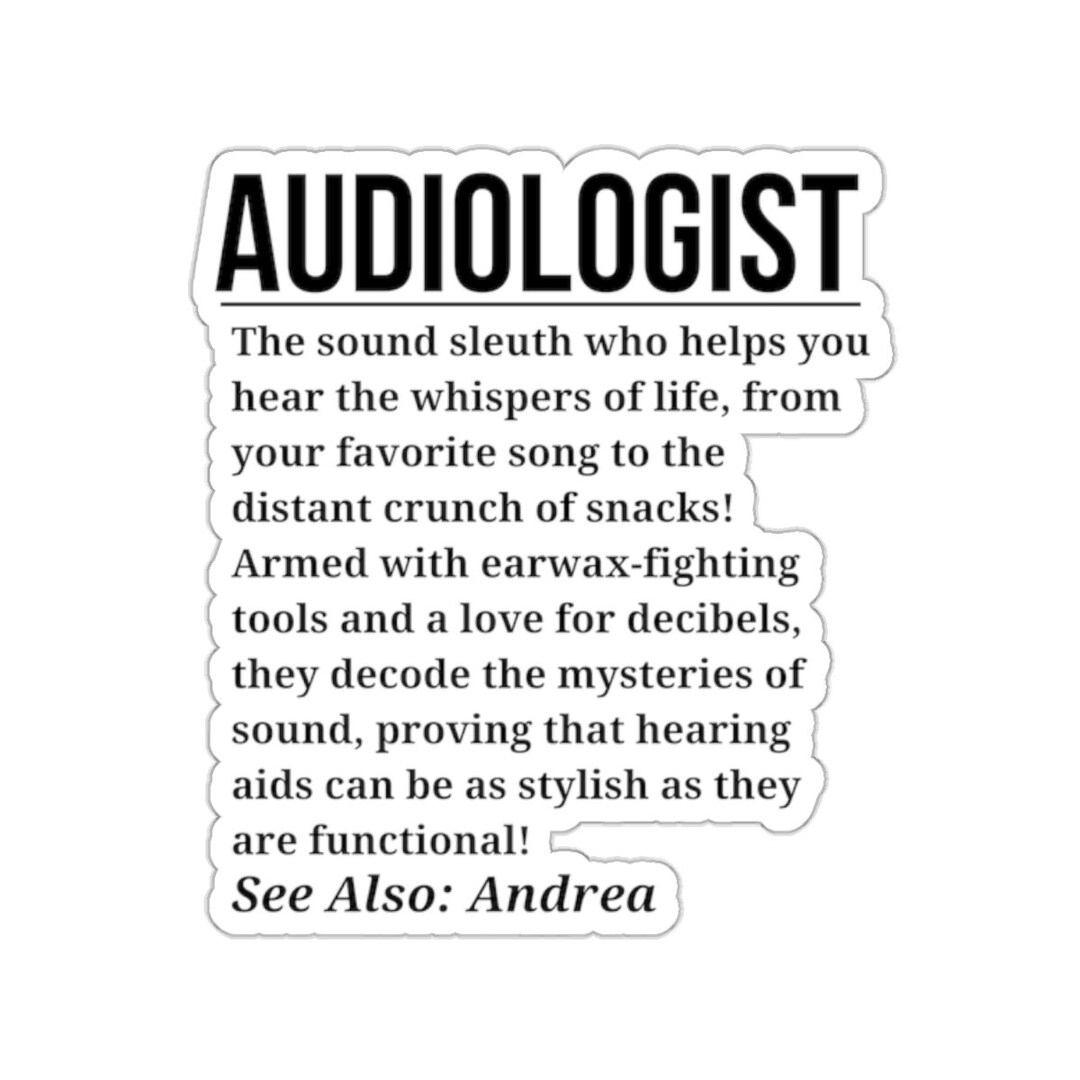 Audiologist Sticker, Gifts for Audiologists, Hearing Specialist Gifts ...