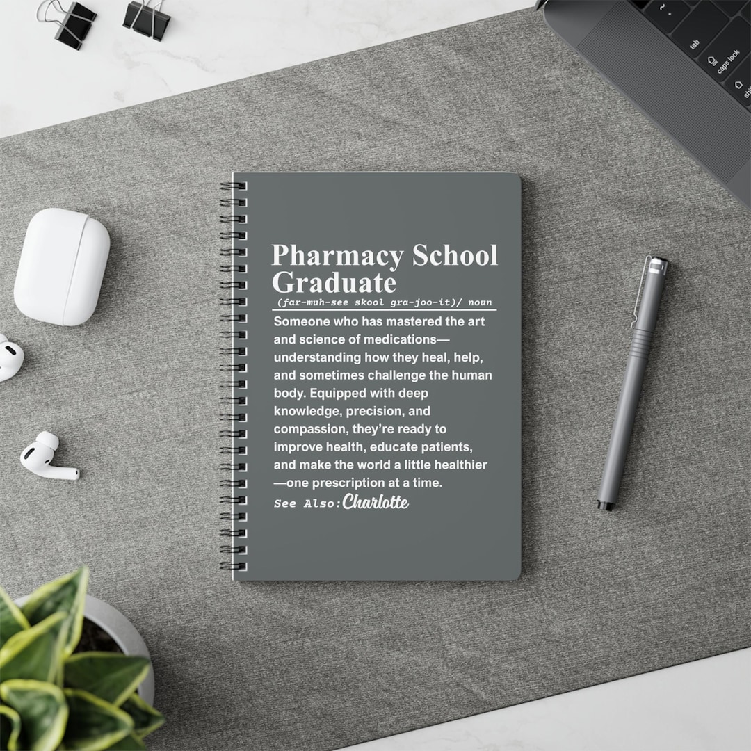 Pharmacy School Graduate Notebook, Pharmacist Journal, Rx Student Gift ...