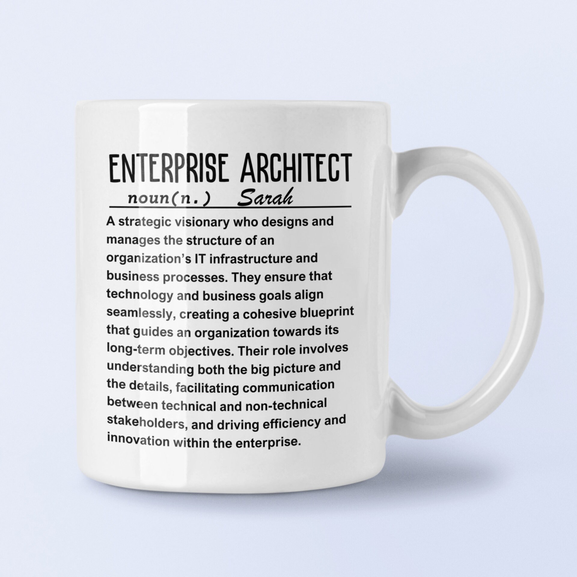 Custom Enterprise Architect Mug, Personalized IT Gift, Custom Tech Mug ...