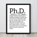 Phd Gift, Grad Framed Poster, Custom Degree, Phd Decor, Doctor Gift ...