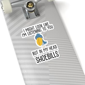 Humorous Shoebill Bird Stickers, Cute Animal Stickers for Laptops ...