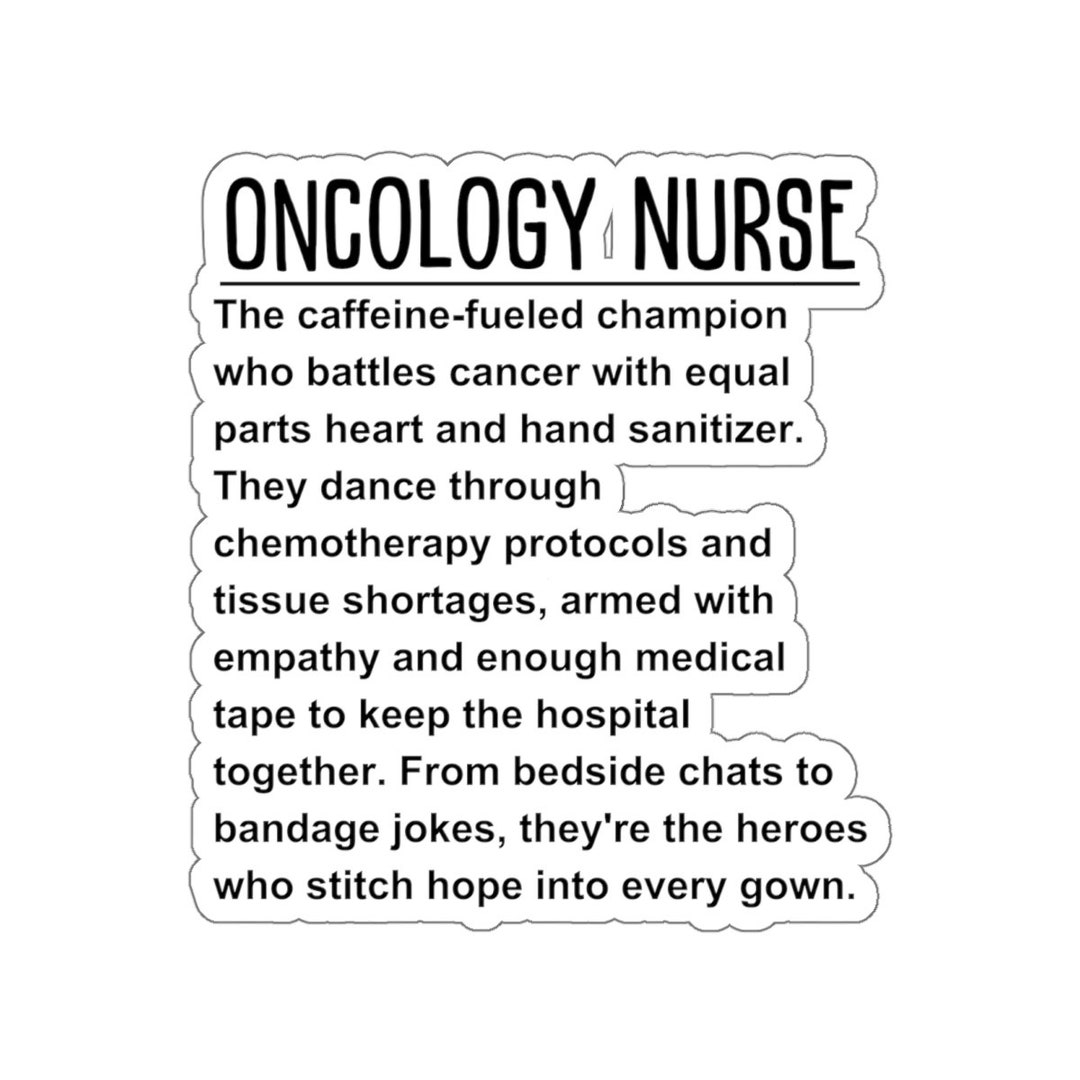Oncology Nurse Sticker | Hem Onc Nurse Gift | Nursing School Gift ...