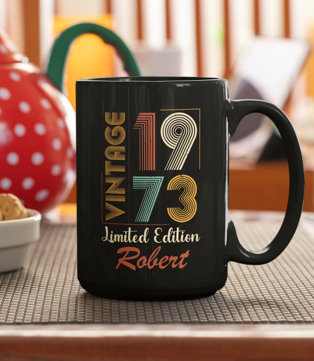 Born in 1973 50th Birthday Mug Personalize Name Coffee Mug With Custom ...