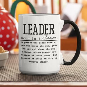 Leader Mug | Gift for Her | Gift for Team Leader | Personalized Boss ...