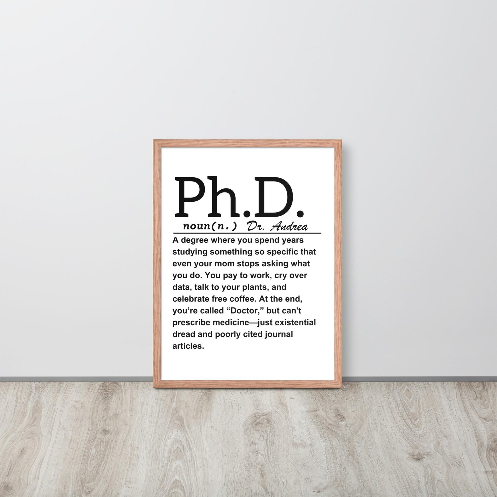 Phd Gift, Grad Framed Poster, Custom Degree, Phd Decor, Doctor Gift ...
