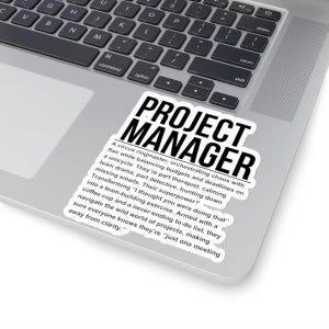 Project Manager Sticker, Gifts for Managers, Project Management, Desk ...