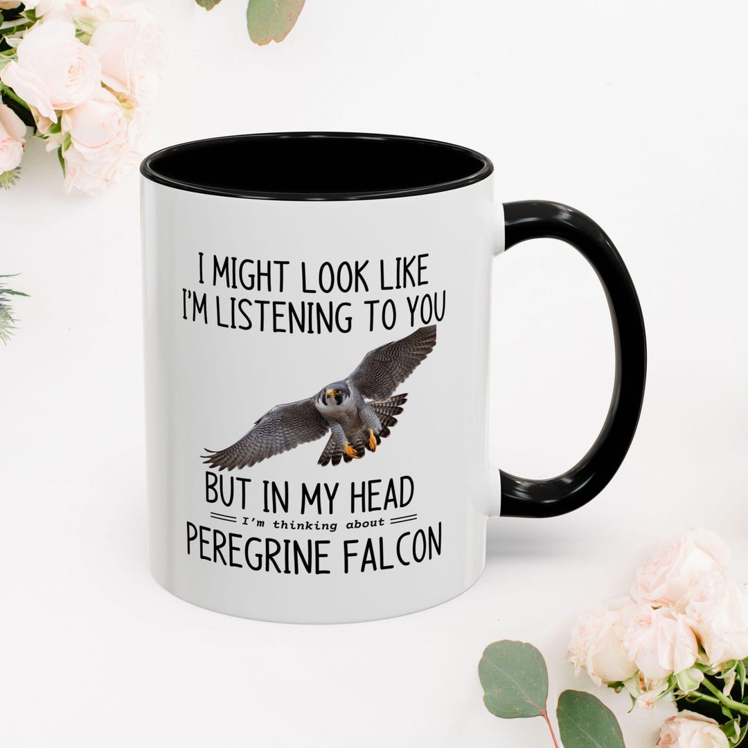 Peregrine Falcon Mug, Falcon Coffee Cup, Raptor Bird Mug, Bird Lover ...