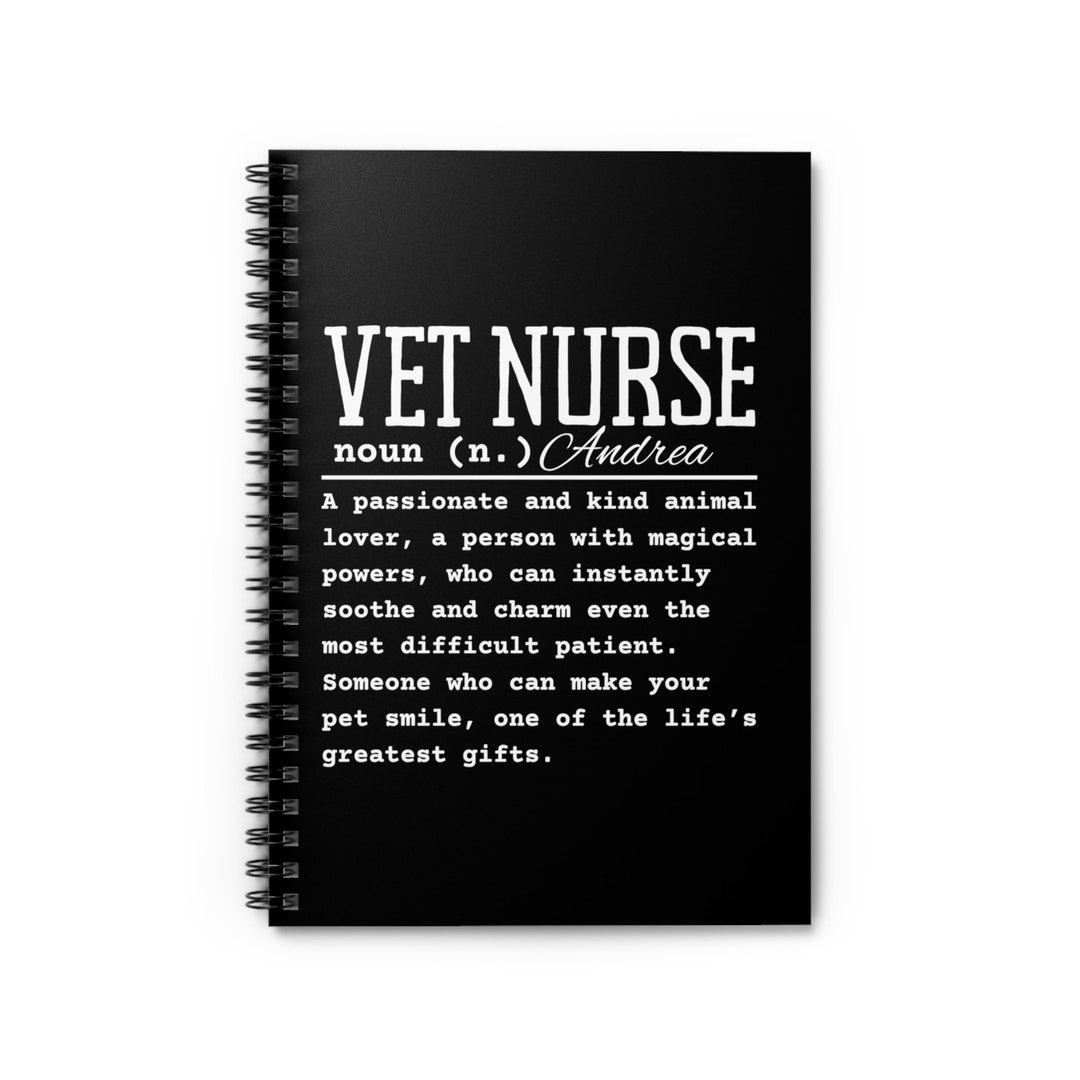 Vet Nurse Definition Notebook | Graduation Gift for Veterinary Nurse - Etsy