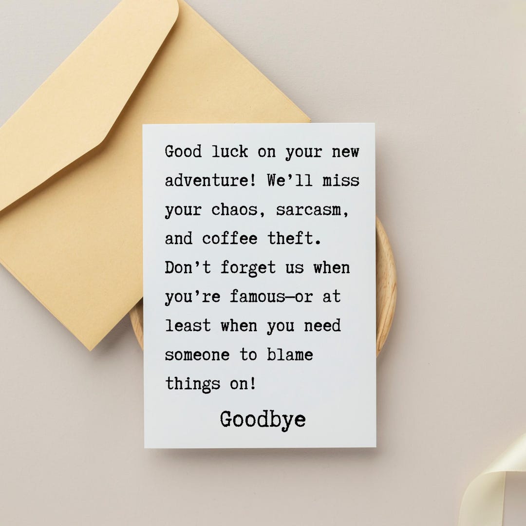 Funny Goodbye Digital Card, Hilarious Moving or Farewell Ecard for ...