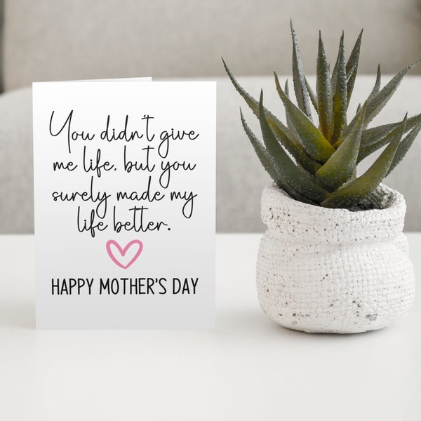 Mothers Day Step Mom Card - Etsy