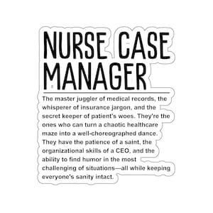 Nurse Sticker | Staff Appreciation | Funny Nurse Sticker | Case Manager ...
