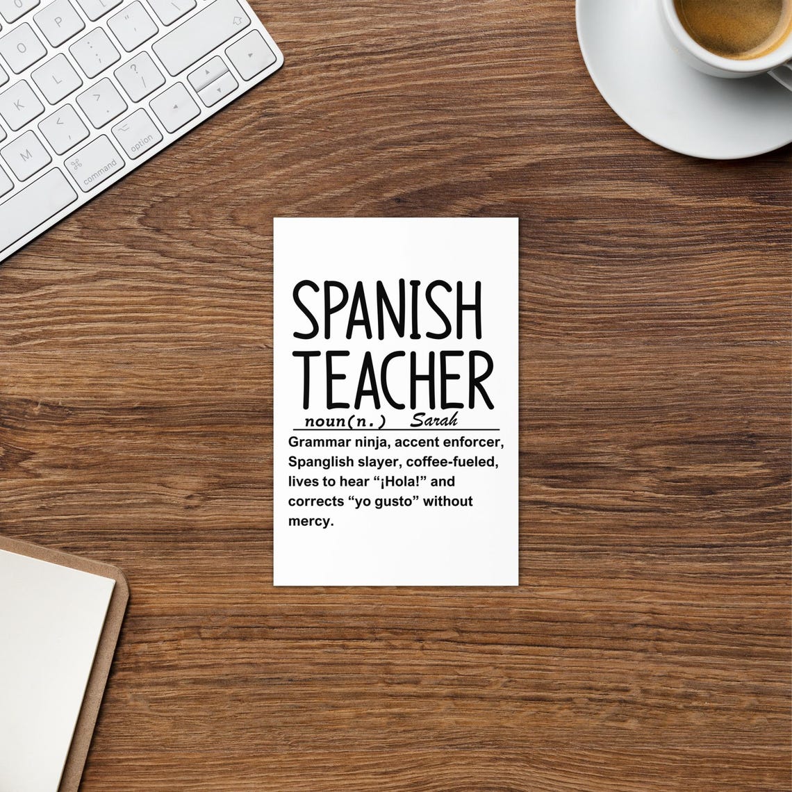 Spanish Teacher Card, Teacher Gift Idea, Gracias Teacher Gift, Gift for ...