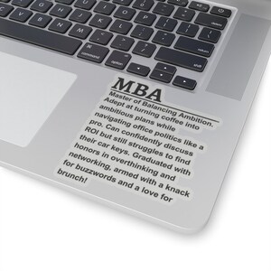 MBA Sticker, Graduate Gift, Business Humor, Funny Sticker, Grad School ...