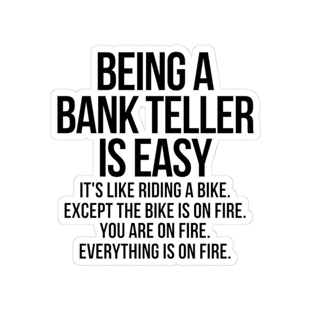 Bank Teller Gift, Bank Teller Life, Teller Job Sticker, Banker Decal - Etsy