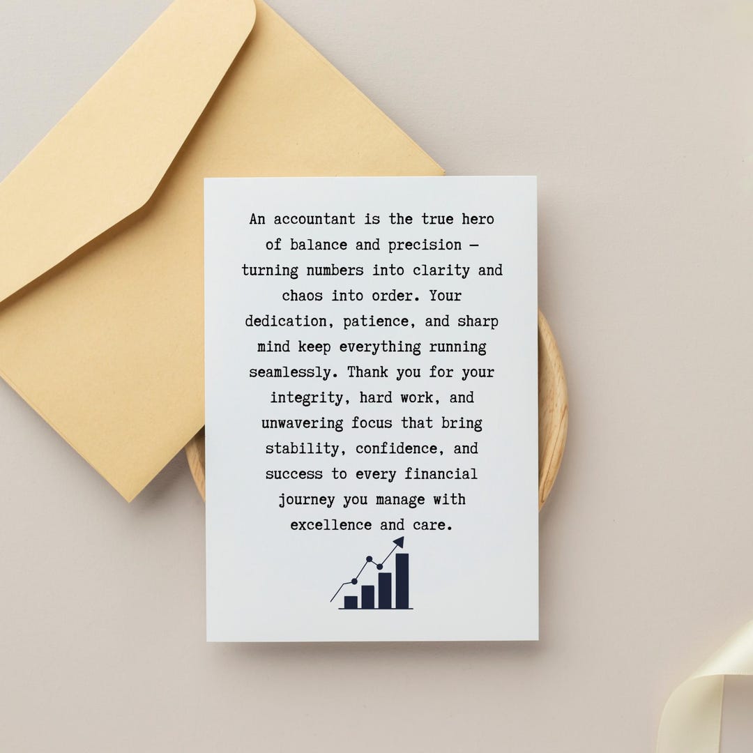 Accountant Card, Accountant Gift, Cp Appreciation Greeting Card - Etsy