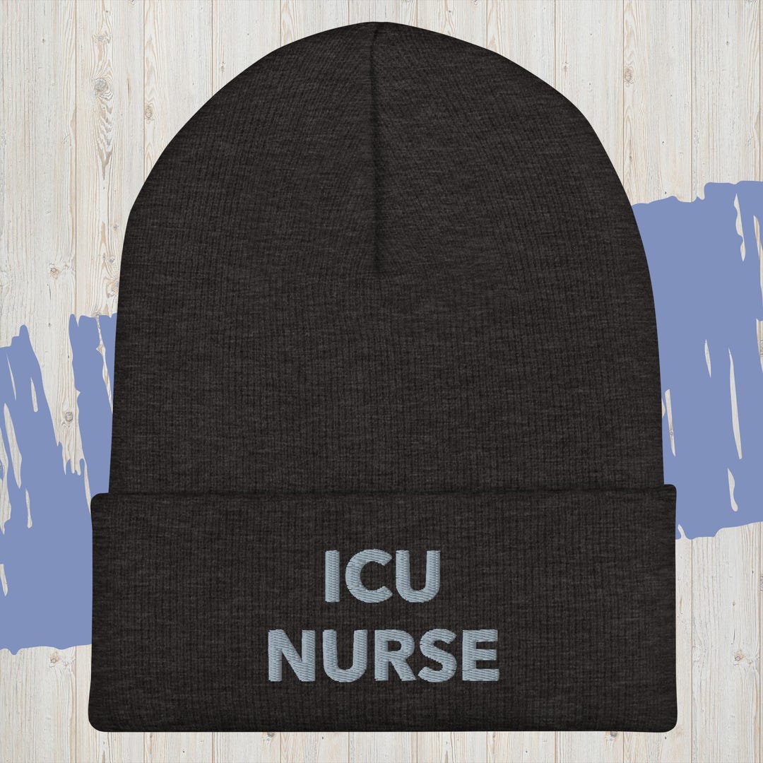 ICU Nurse Beanie | Custom Medical Staff Winter Hat - Etsy