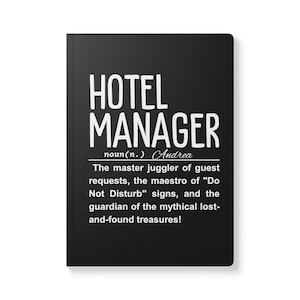 Hotel Employee | Hotel Manager Gift | Funny Hotel Softcover Journal ...