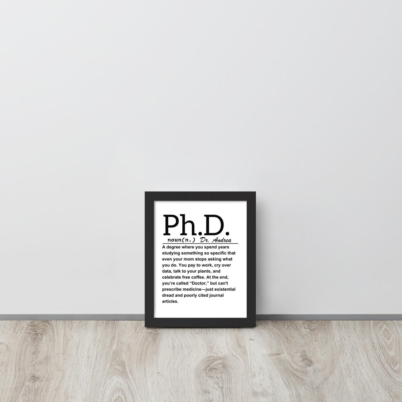 Phd Gift, Grad Framed Poster, Custom Degree, Phd Decor, Doctor Gift ...