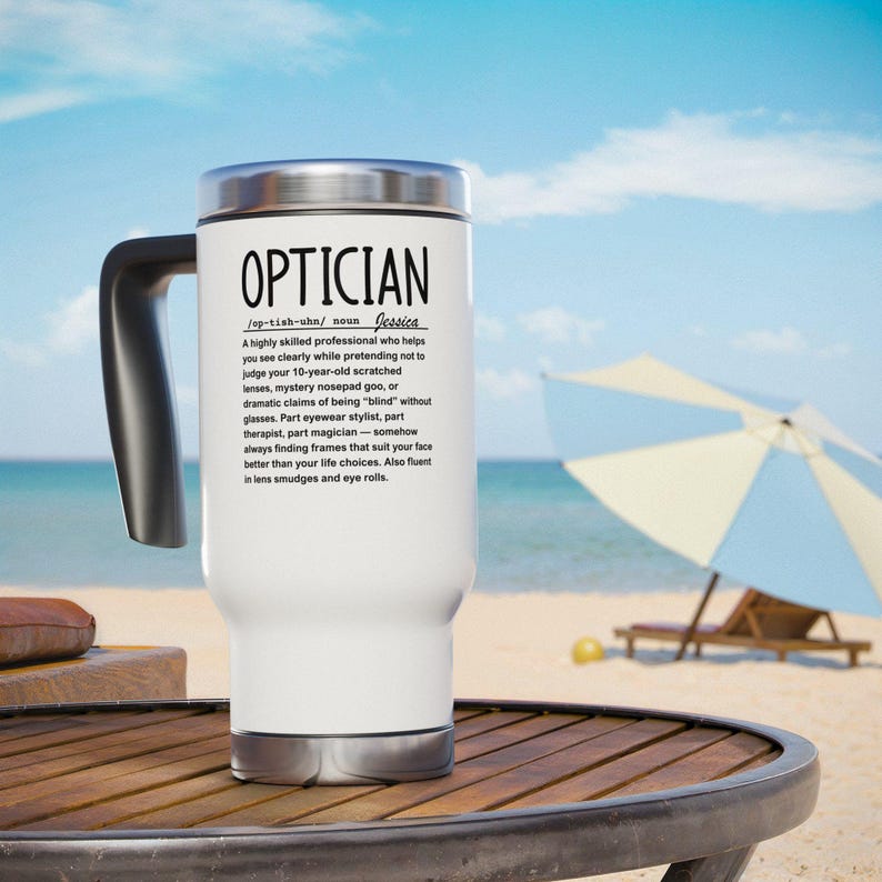 Personalized Optician Travel Mug, Custom Eye Care Gift for Vision ...