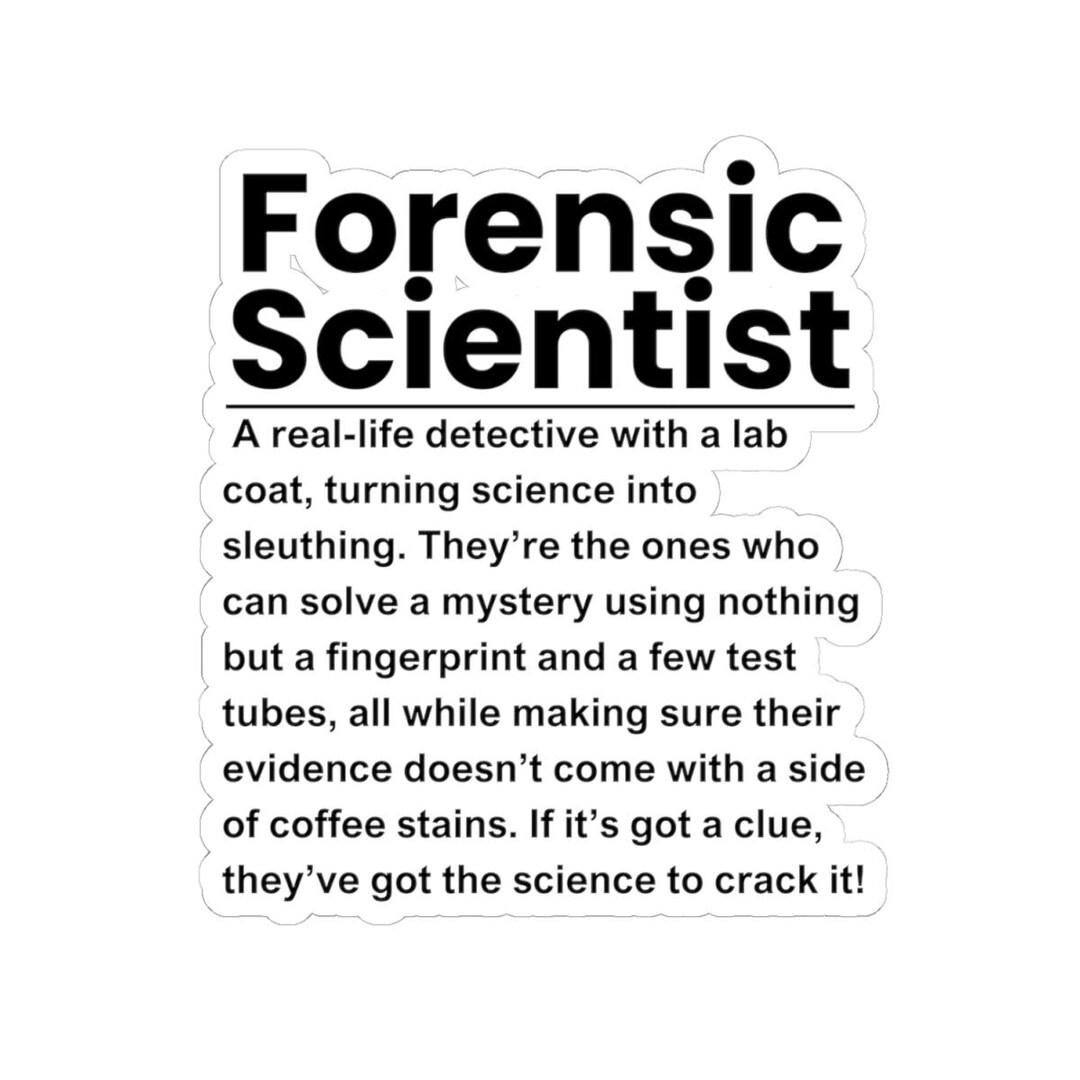 Forensic Scientist Sticker, Crime Lab, Science Gift - Etsy