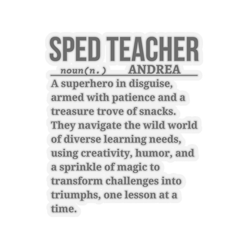 Sped Teacher Sticker, Special Ed Gifts, Teacher Appreciation, Education ...