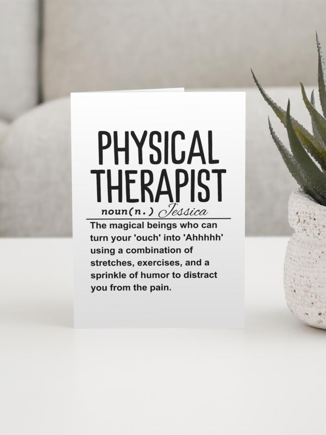 PT Greeting Card, Digital Download, Therapist Ecard, Physio Thank You ...