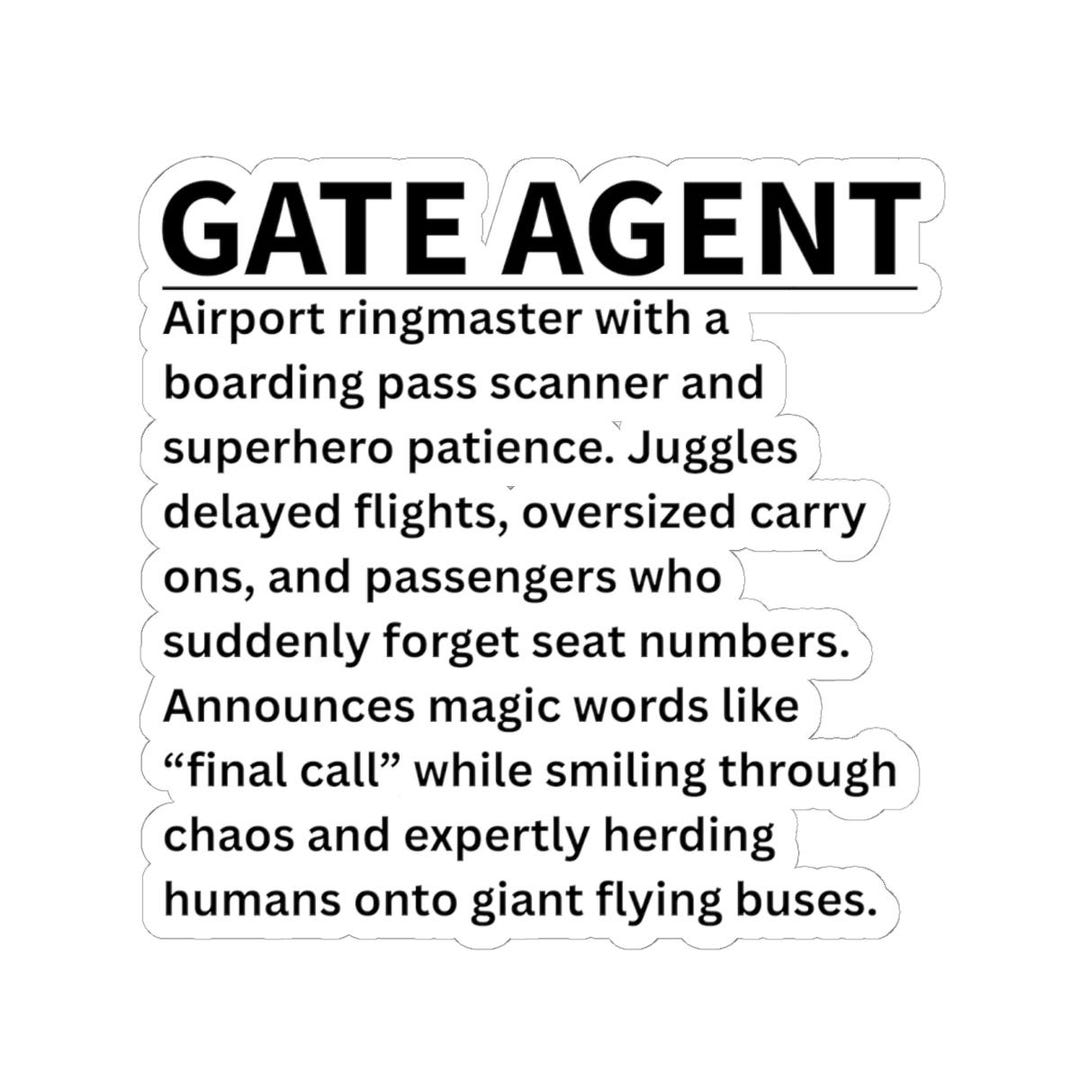 Gate Agent Sticker - Etsy