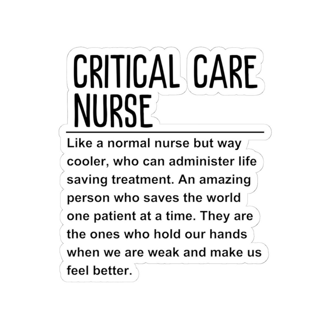 Critical Care Nurse | Ccu Nurse Sticker | Icu Nurse Gift | Icu Nurse ...