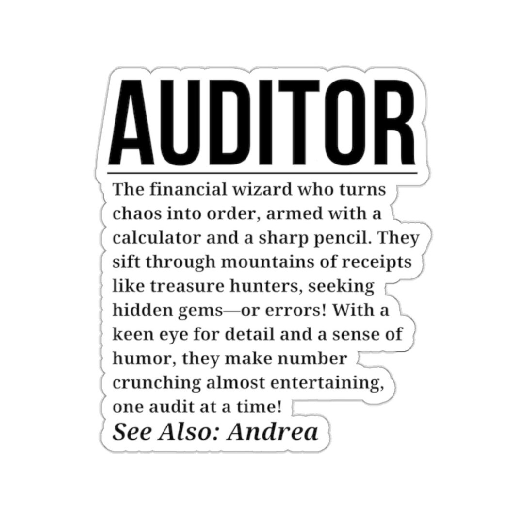 Auditor Sticker, Gifts for Auditors, Accounting Humor Gifts, Unique ...
