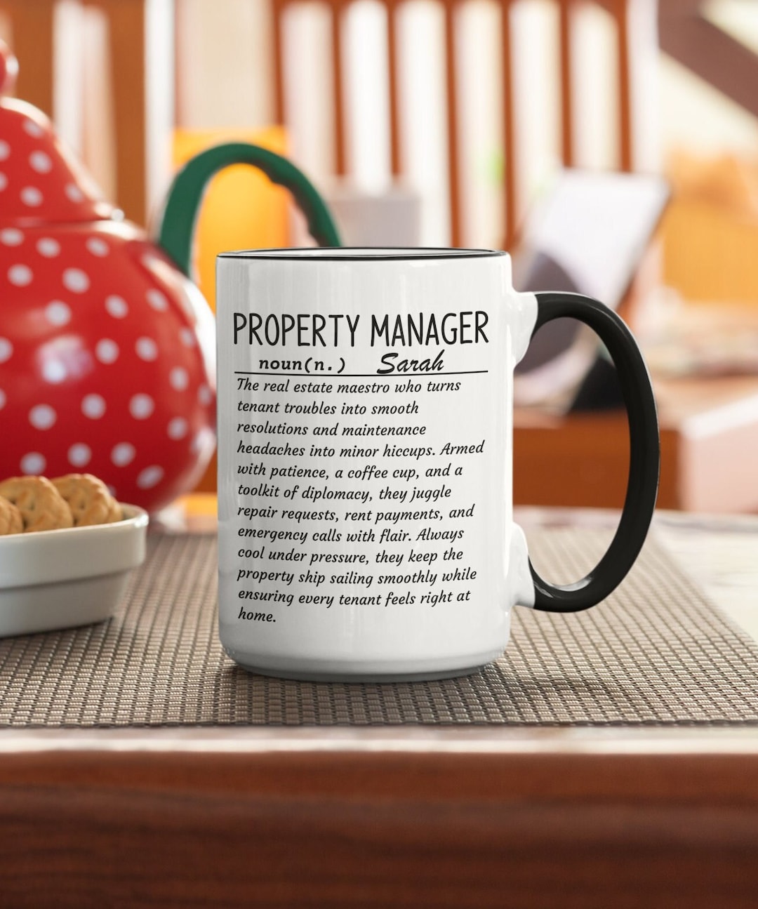 Property Manager Definition Mug: Real Estate Gift, Personalized Office ...