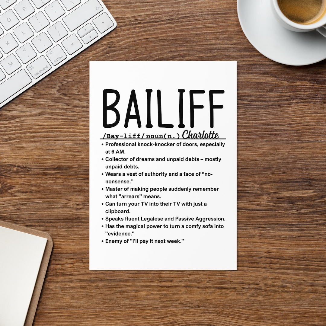 Custom Bailiff Card: Law Enforcement, Court Officer Gift - Etsy