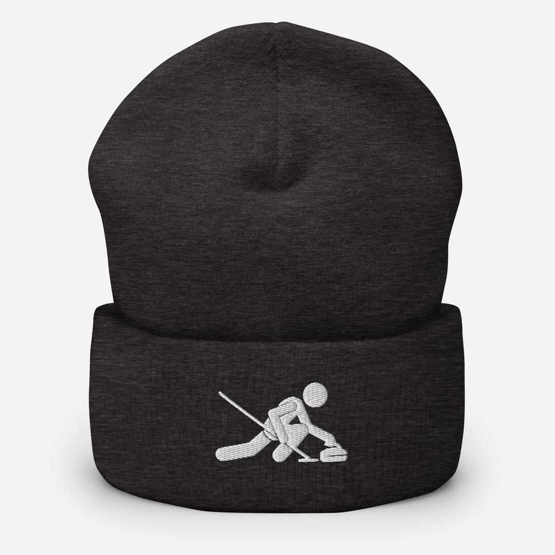 Custom Curling Embroidery Beanie, Cozy Winter Sport Hat, Athlete or Fan ...
