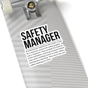 Safety Manager, Safety Sticker, Workplace Decor, Funny Safety Art ...