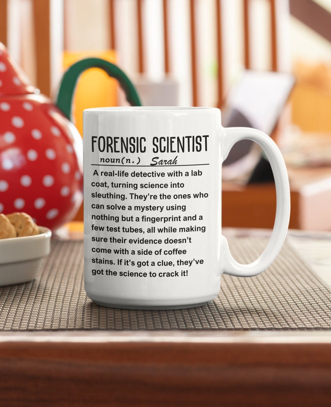 Custom Forensic Mug, Personalize Science Mug, Forensic Gift, Crime ...