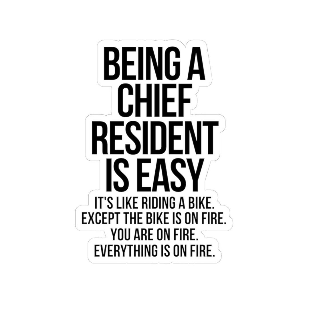 Chief Resident Sticker | Funny Medical Student Gift | Doctor Life ...