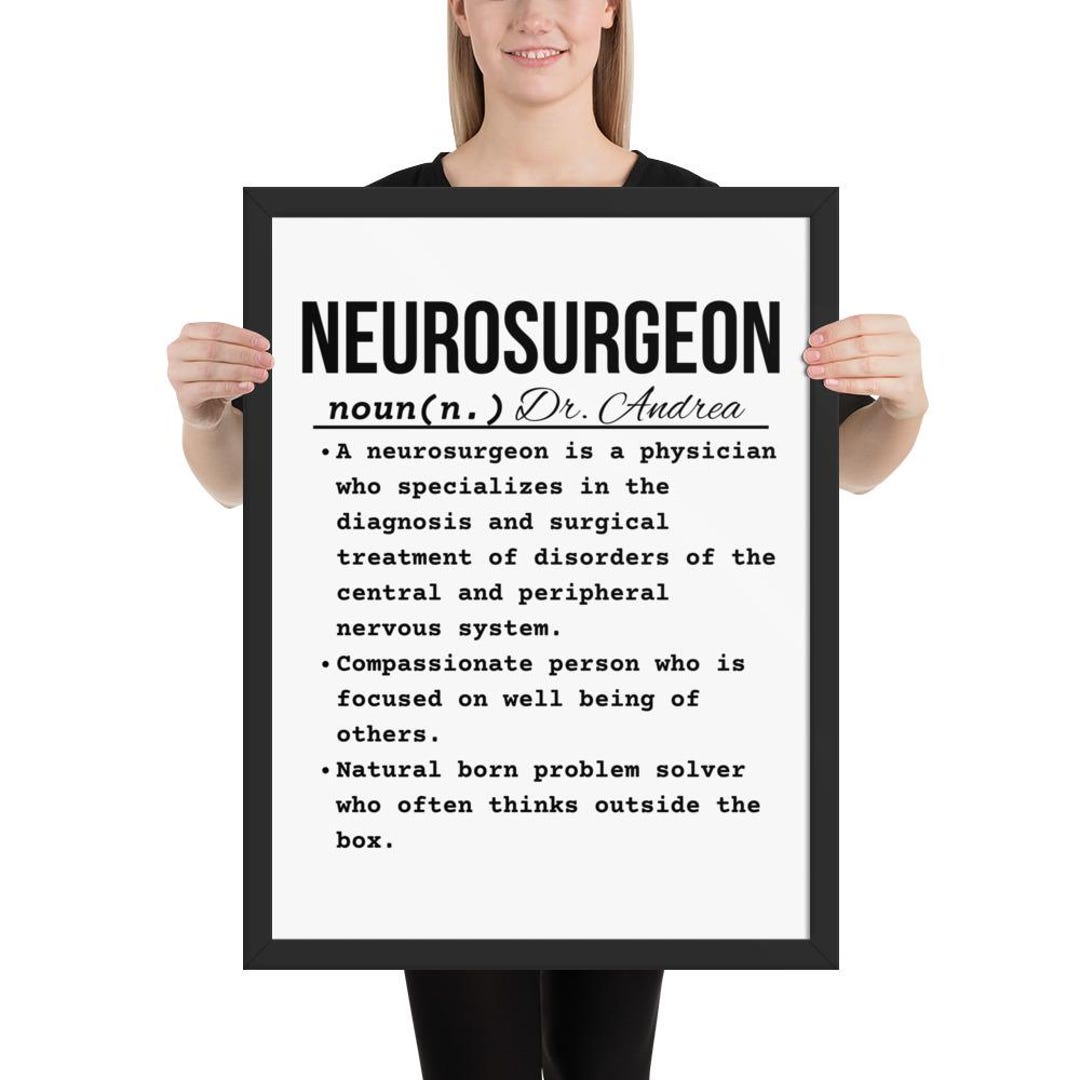 Neurosurgeon Framed Poster, Brain Poster, Surgeon Gift, Medical Office ...