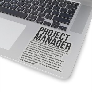Project Manager Sticker, Gifts for Managers, Project Management, Desk ...