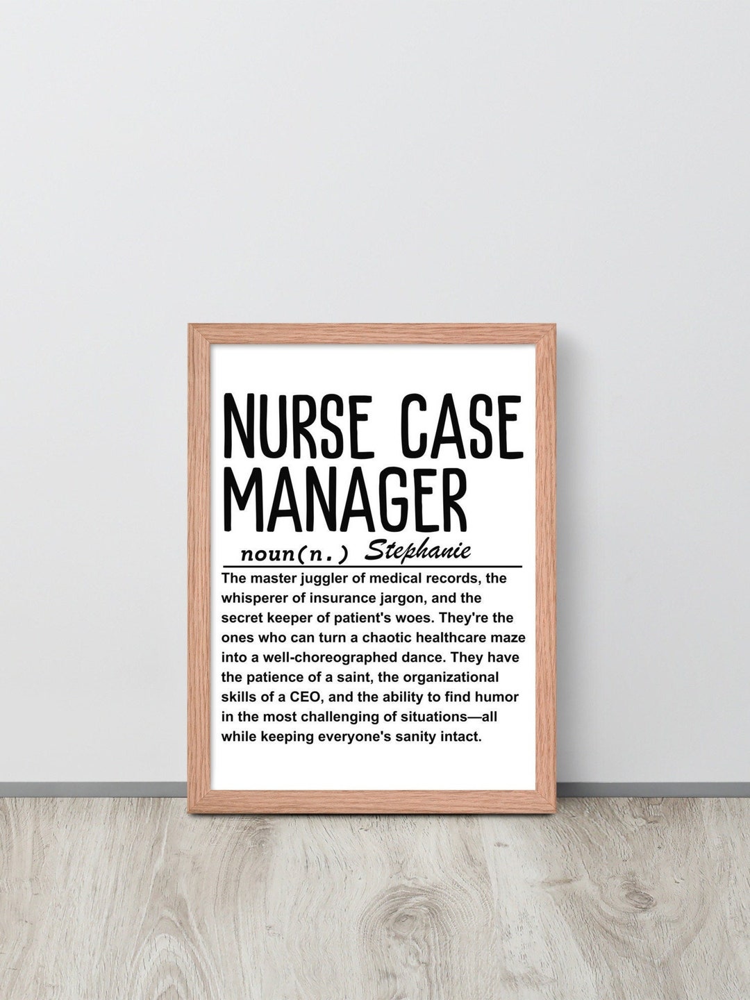 Nurse Case Manager, Healthcare Art, Framed Poster, Nursing Decor ...