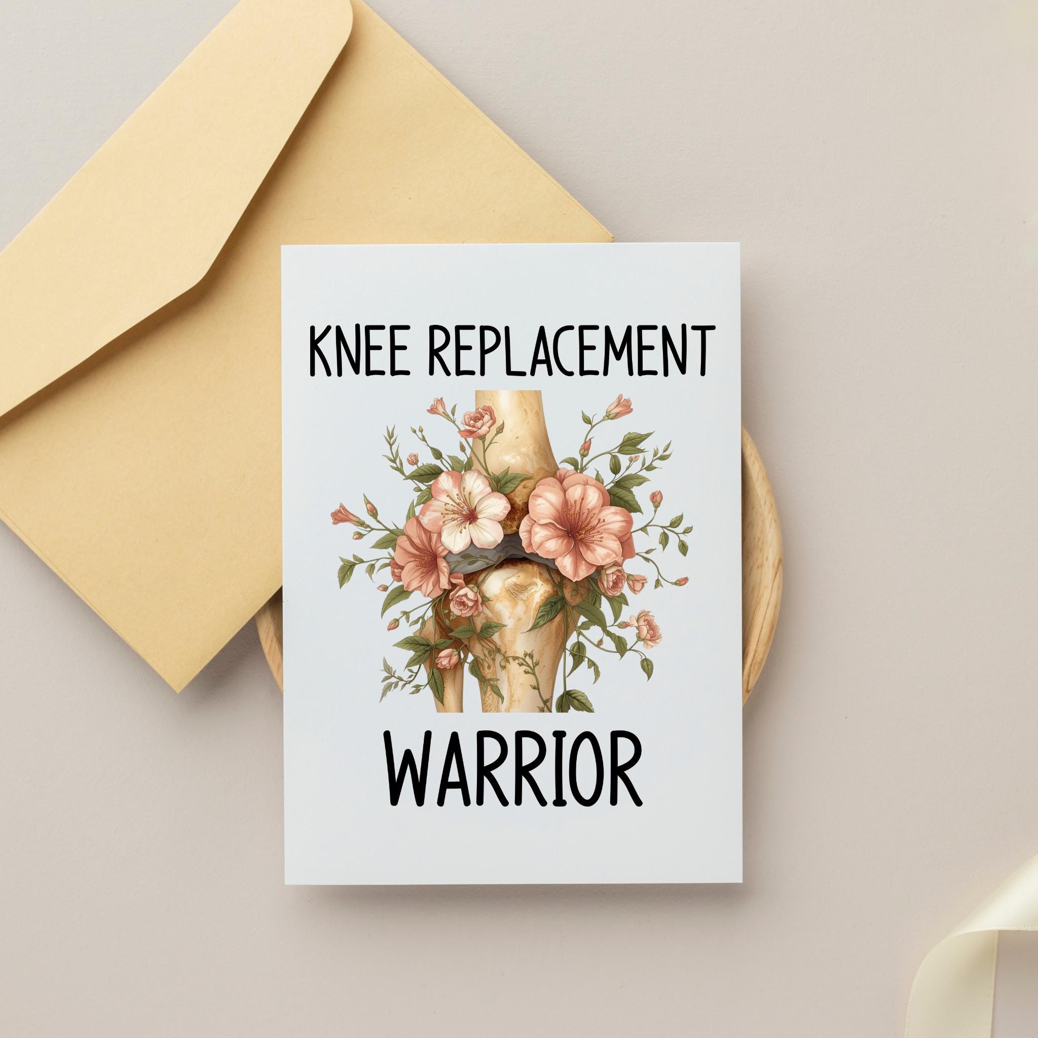 Knee Replacement Warrior Card, Printable Surgery Recovery Greeting ...
