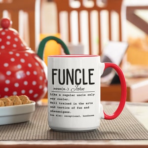 New Uncle | Best Uncle Ever | Funcle Definition Mug | Uncle Mug ...