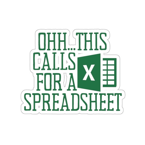 Excel Sticker - Etsy
