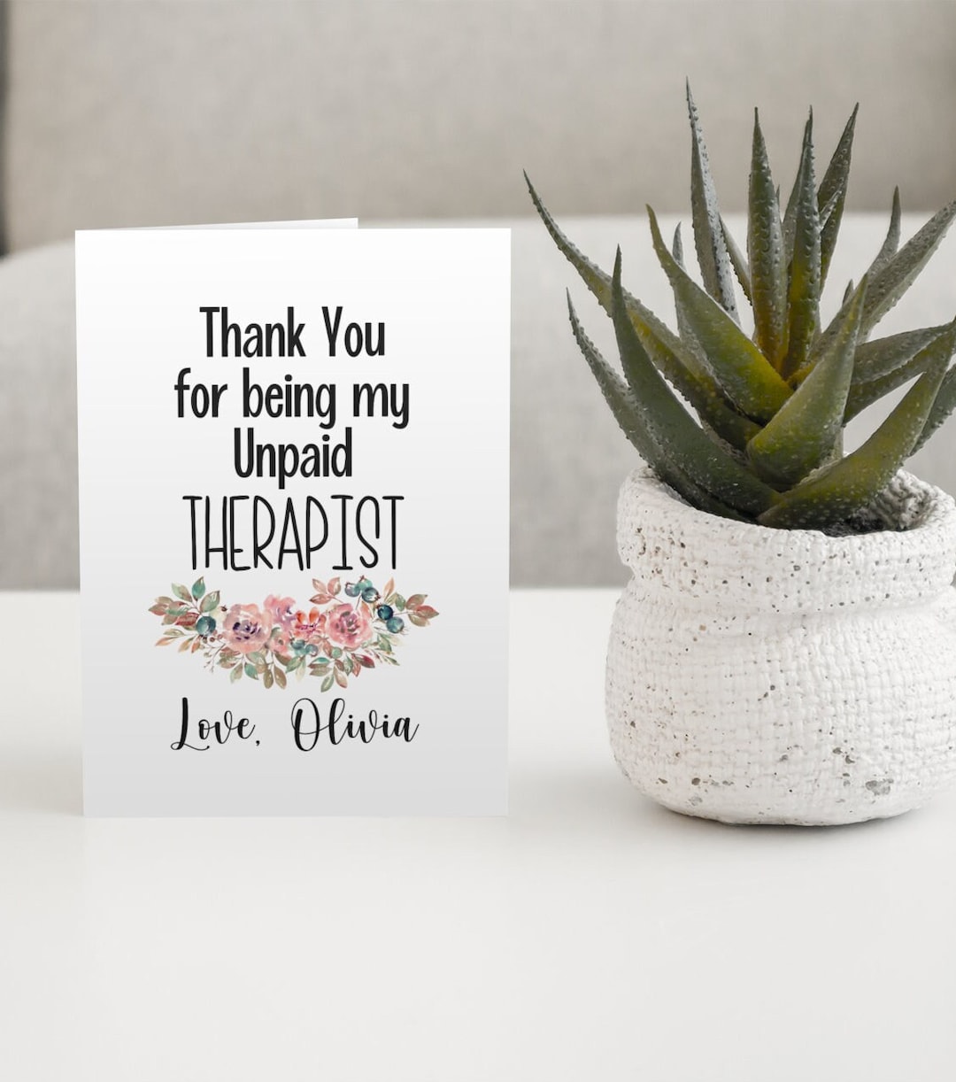 Physical Therapist Card | Mental Health Card | Thank You Card ...