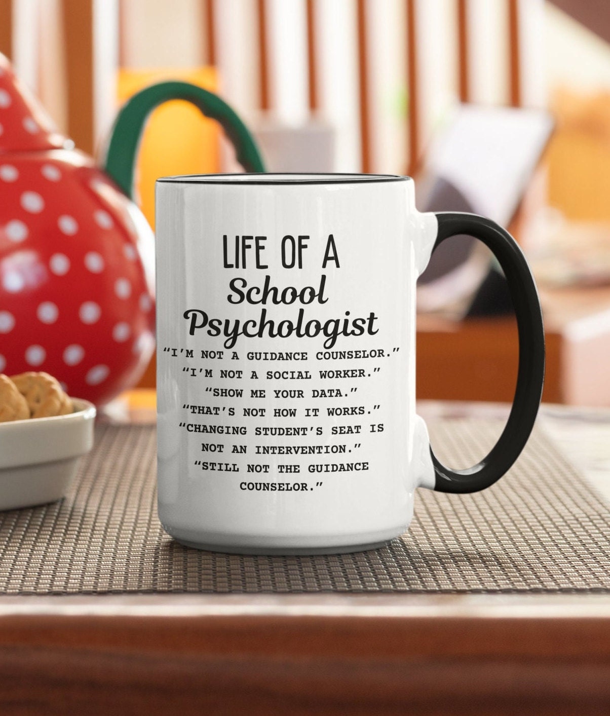 School Psych Mug, Custom Psych Mug, Personalized Mug, School Counselor ...