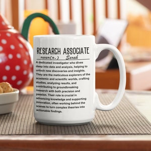 Research Associate Mug, Custom Research Mug, Cyber Research Gift ...