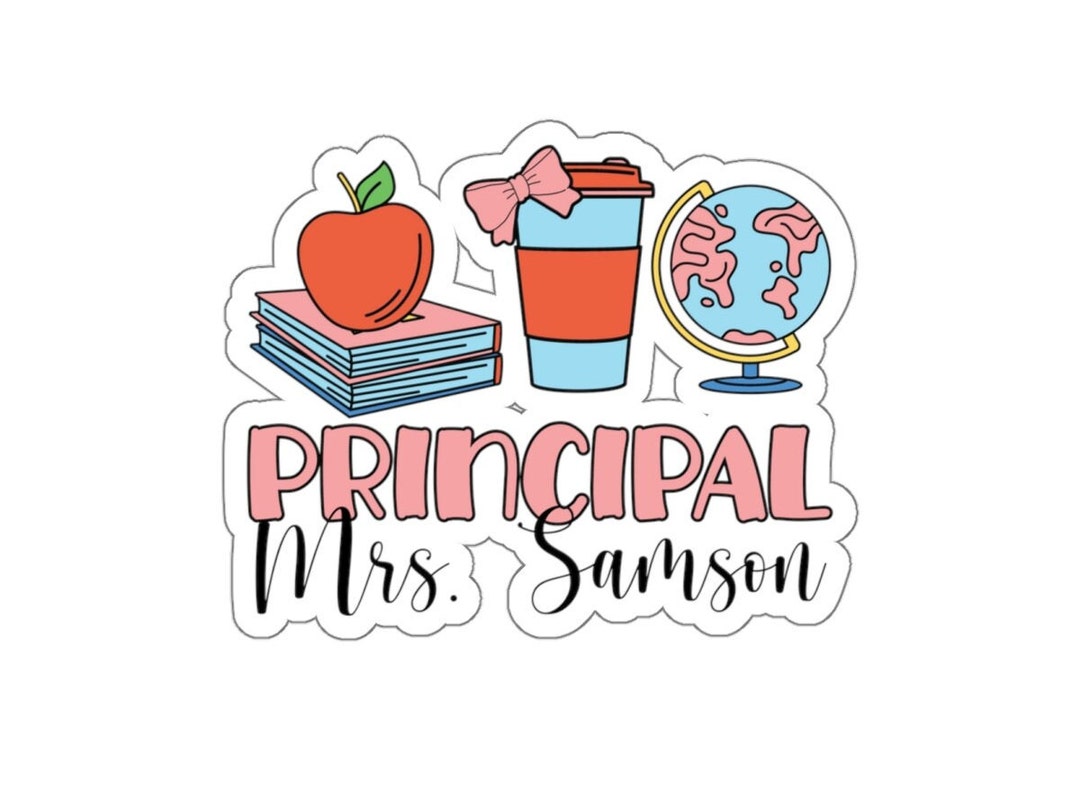 Principal Sticker: Personalized School Laptop Decal - Etsy
