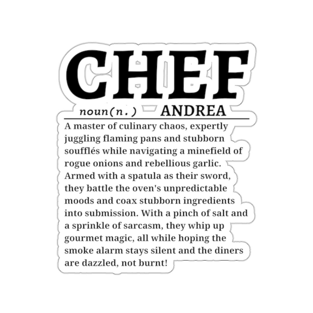 Chef Sticker, Cooking Decals, Kitchen Humor, Foodie Gifts, Culinary Art ...