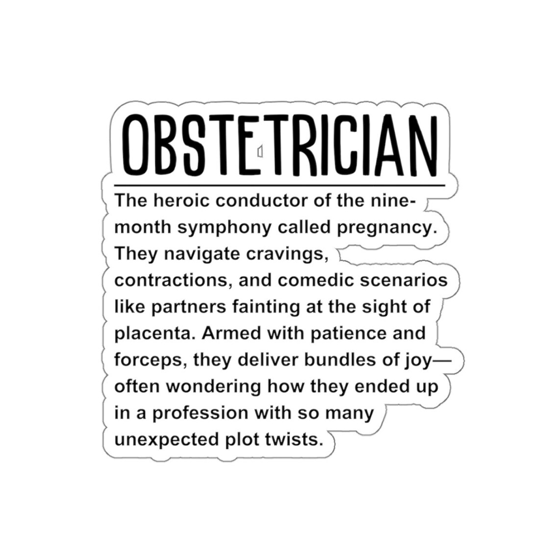 Gift for Obstetrician | Obgyn Gift | Ob Gynecologist Sticker ...
